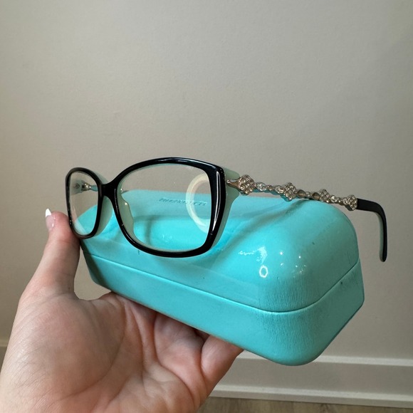 Tiffany & Co. | Accessories | Tiffany Co Eyeglasses Black Frame Crystal ...